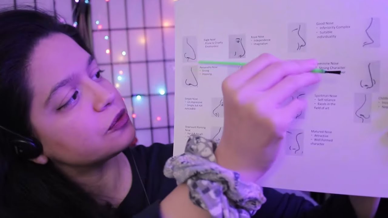 asmr • physiognomy check (nose shape) face mapping series - YouTube