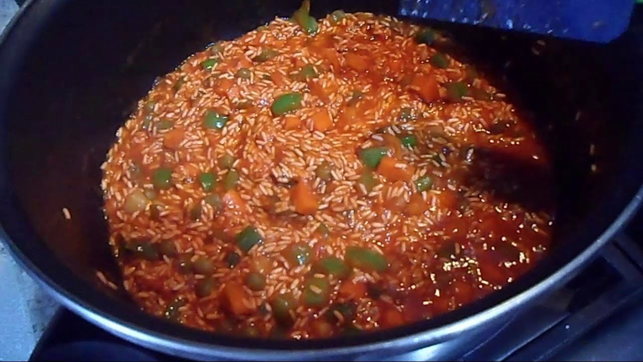 Arroz ROJO |con chile poblano - YouTube