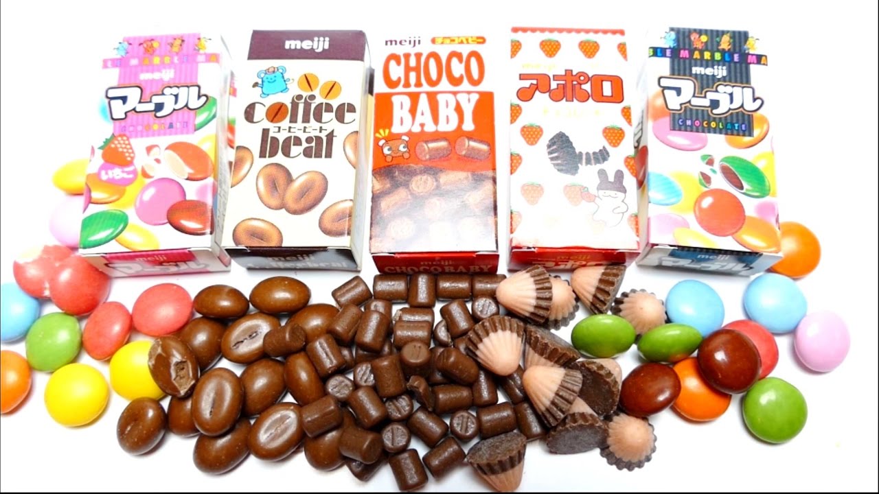Petit Assorted Japanese Meiji Candy Selection - YouTube