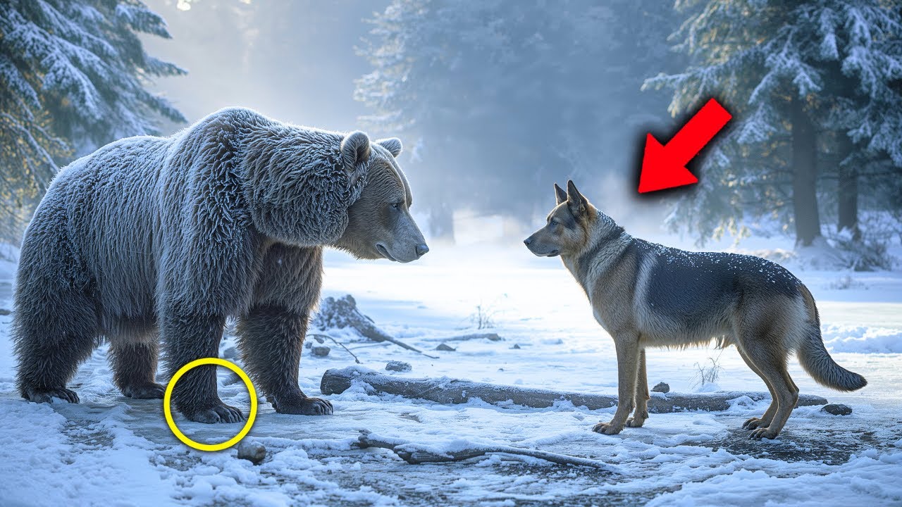 Oso Grizzly Mira Al Pastor Alemán Como Pidiendo Ayuda... Lo Que Pasa ...