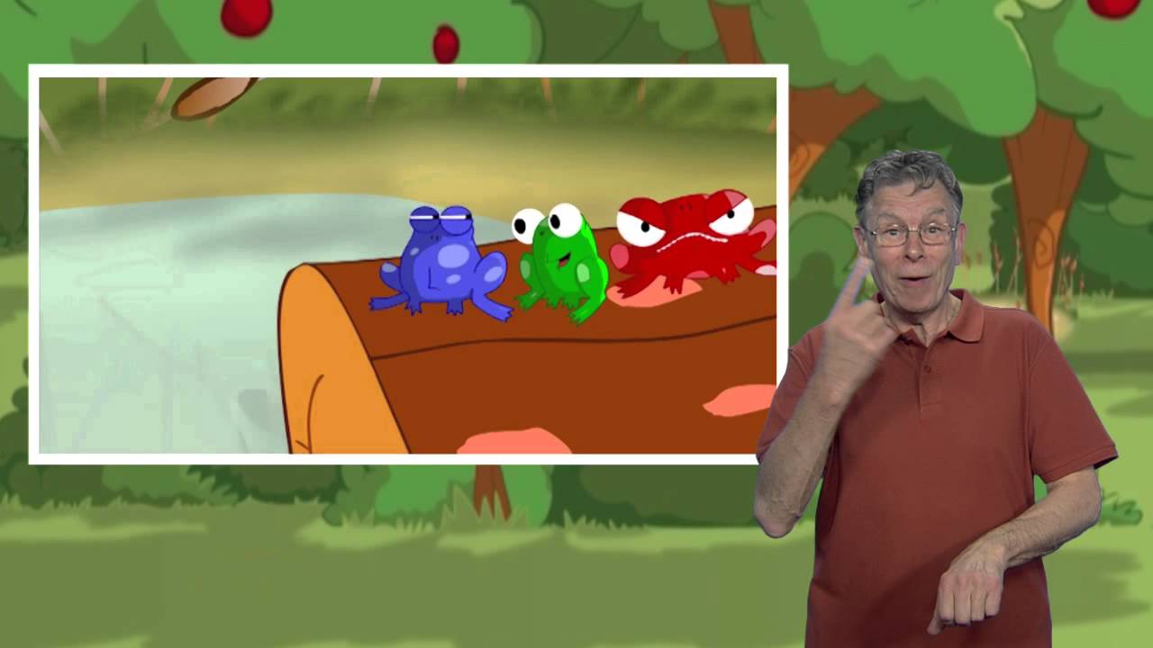 Five Little Speckled Frogs - British Sign Language Signed Stories - YouTube