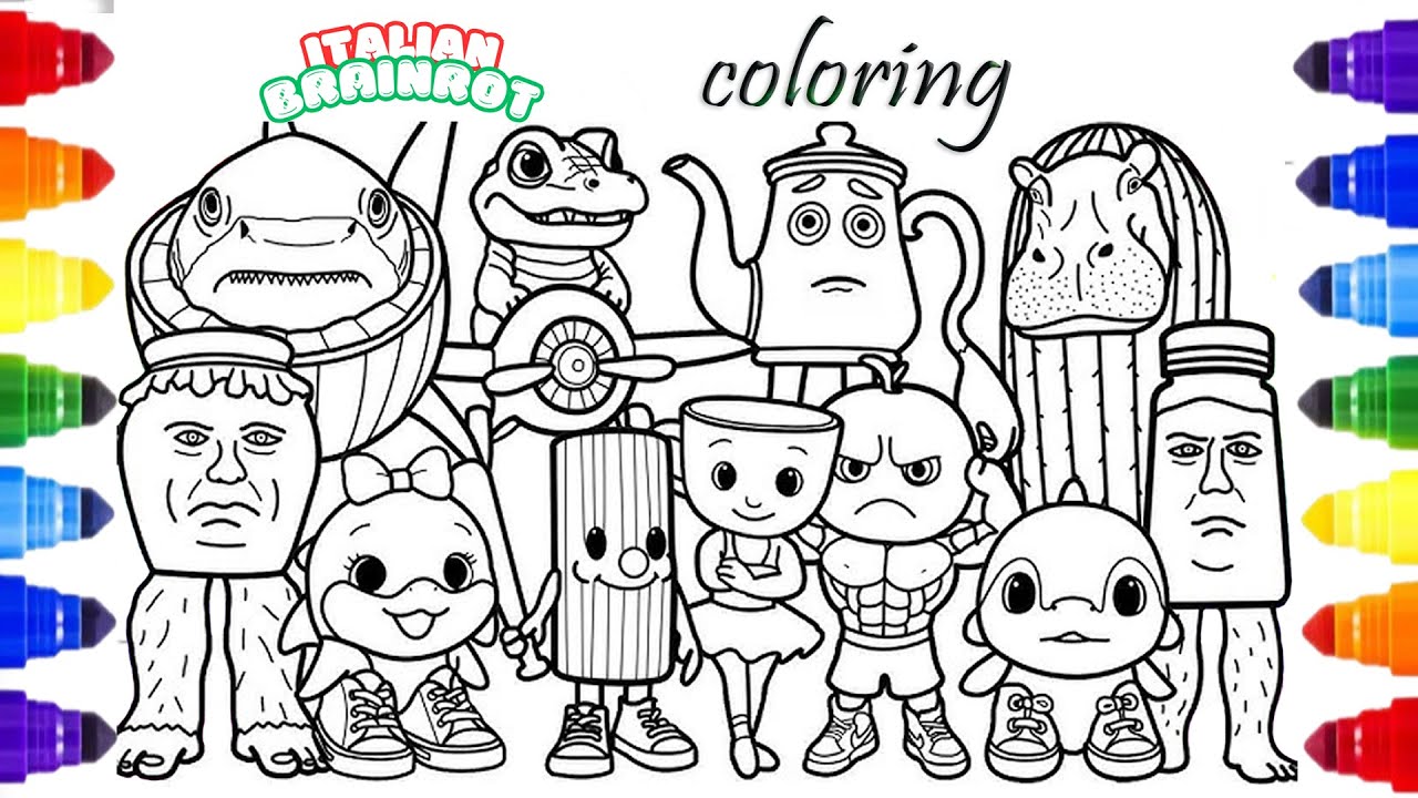 Coloring Top Brainrot Memes and Top Baby Brainrot Animals - YouTube