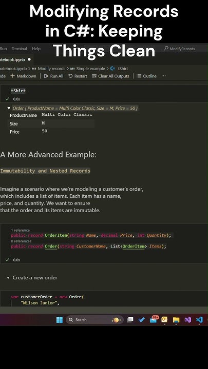C Tips Modifying Records In C Keeping Things Clean Shorts Csharp Dotnet Codingtips