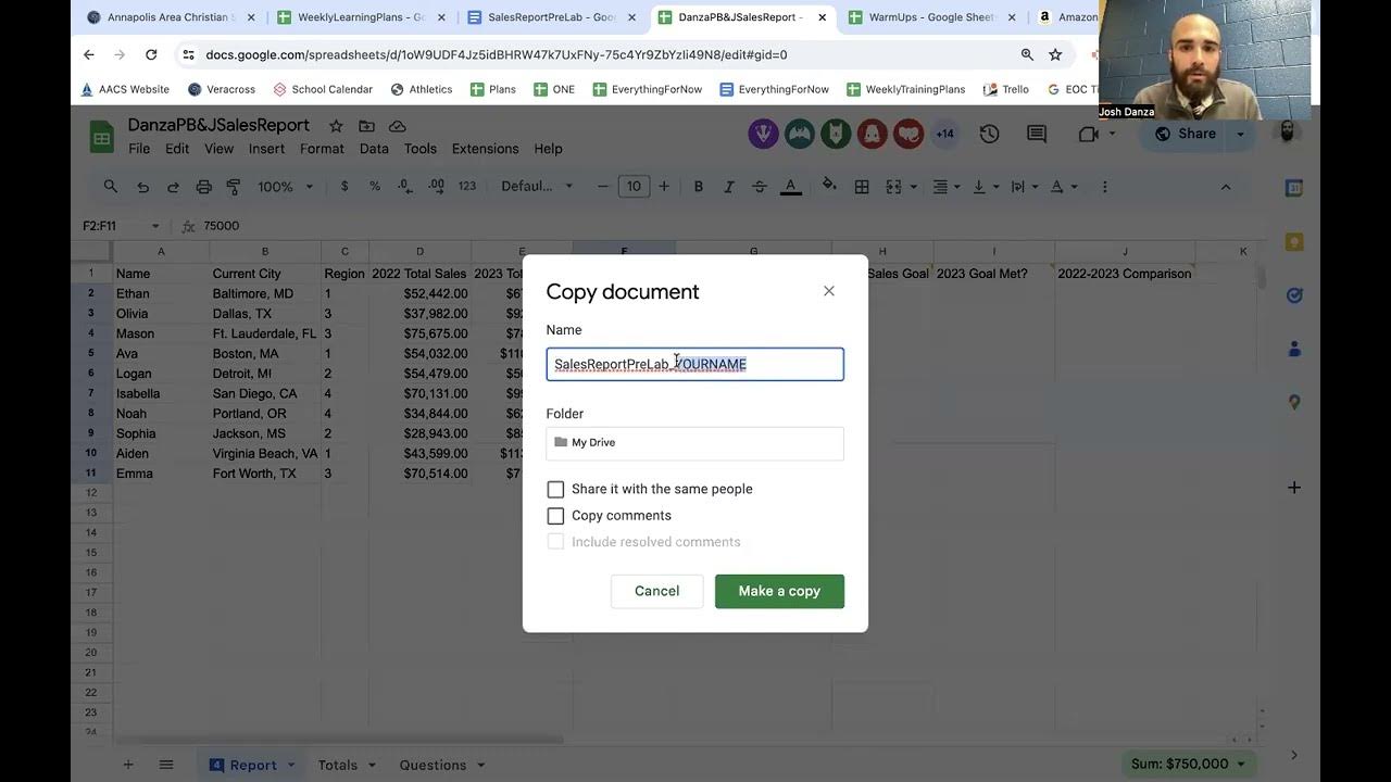 Sales Report Pre Lab | APCSP Walkthroughs - YouTube