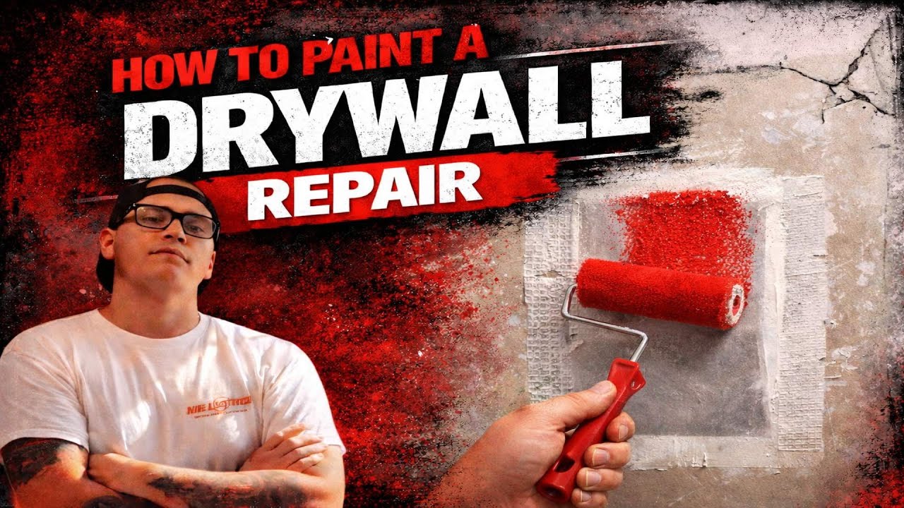 How to prep and paint a drywall repair #drywallrepair - YouTube