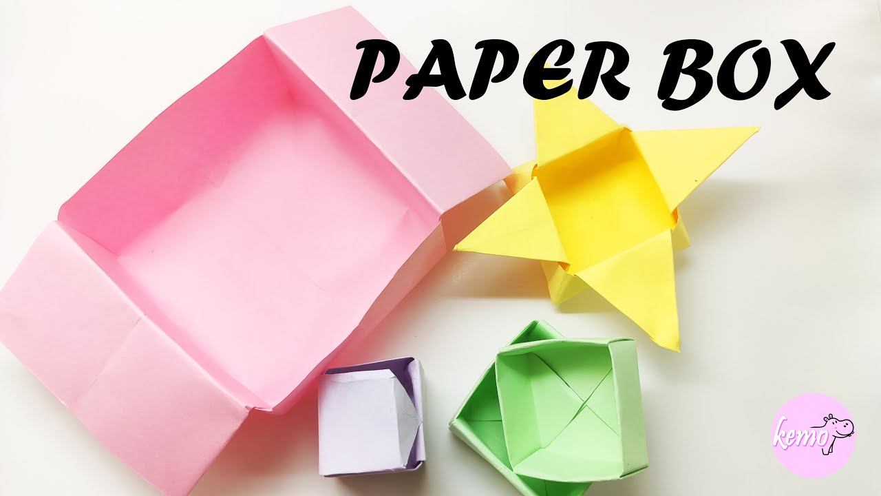 摺紙盒子 4 Easy Paper Box DIY Origami | How To Make Paper Box Crafts!