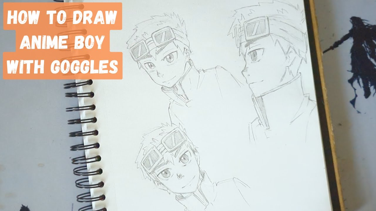 How to Draw Anime Boy with Goggles - YouTube