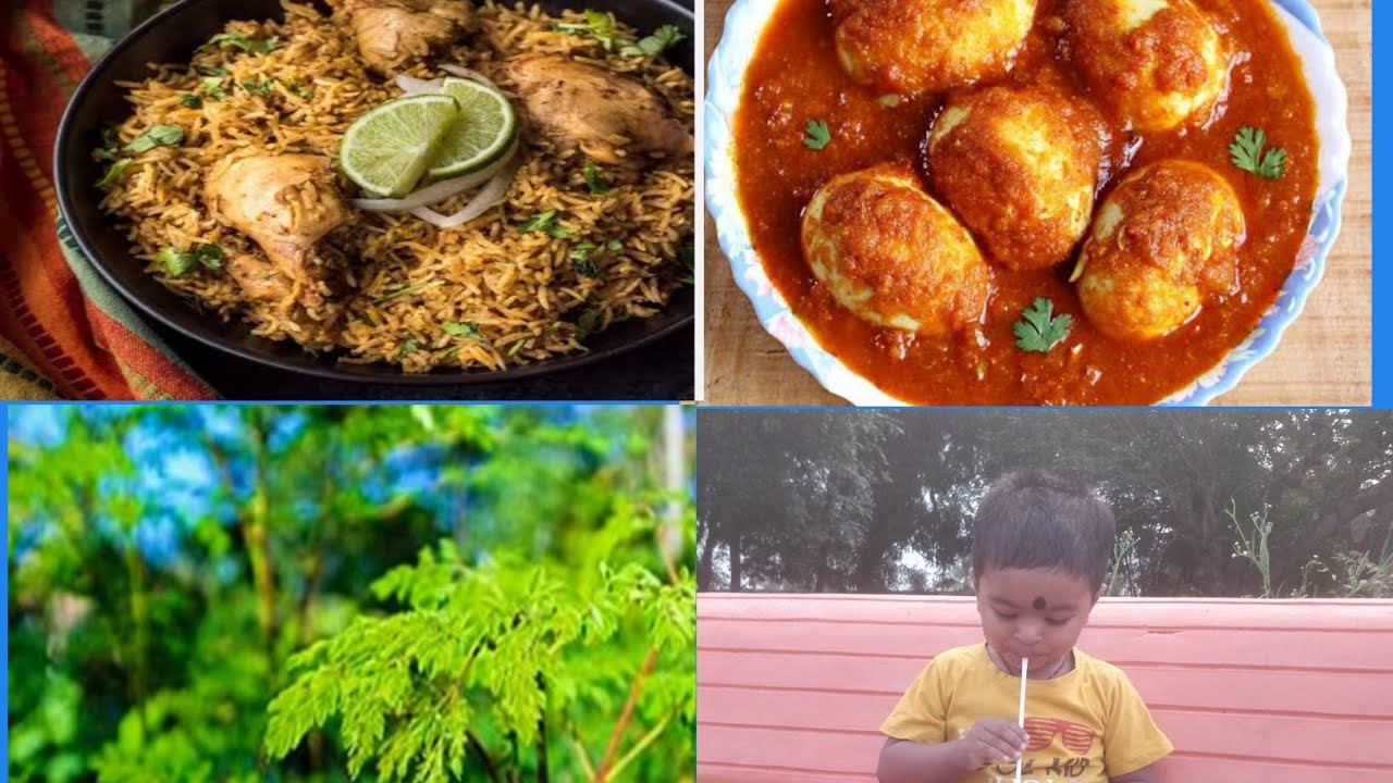 sajan patta k pokore or annda curry with biryani # evening to night ...