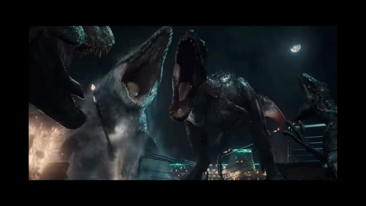 Indominus Rex Death Scene (mmm watcha say) - YouTube