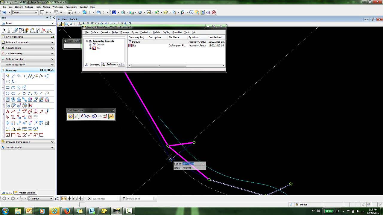 Using Civil Accudraw to Precisely Set Structure Location - YouTube