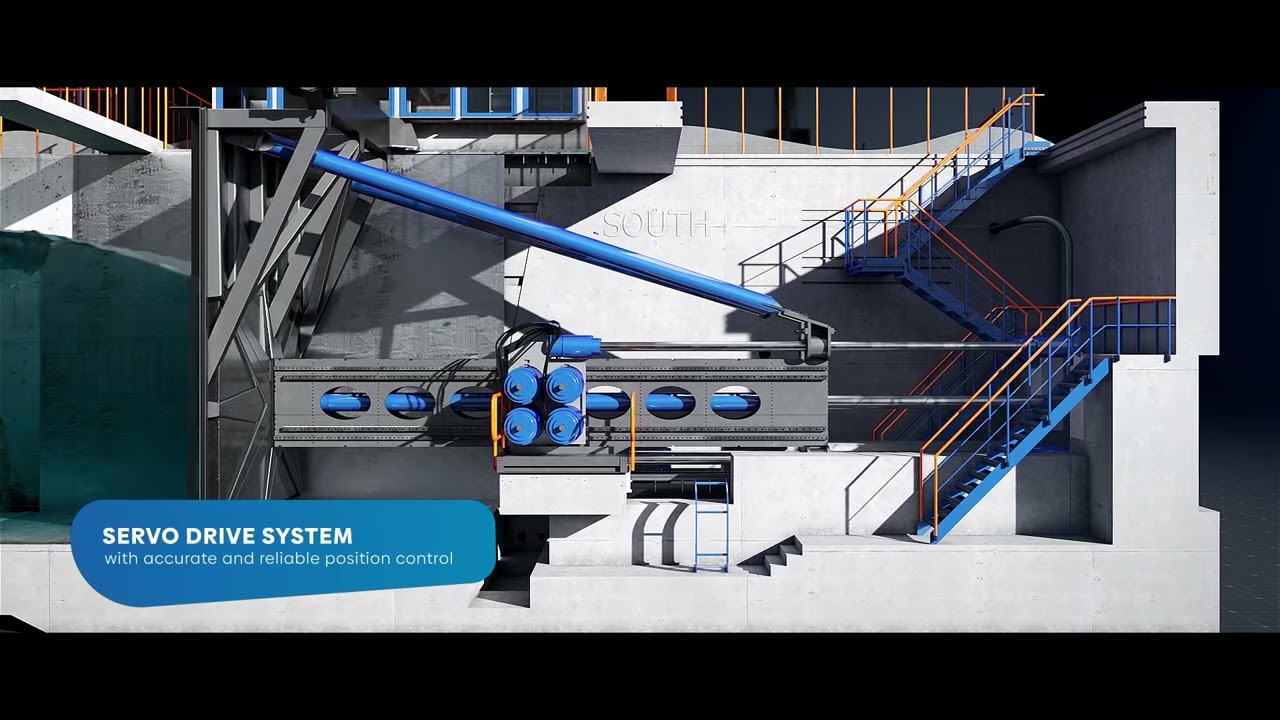 Hydrodynamic Research - Large piston type wave generator - YouTube