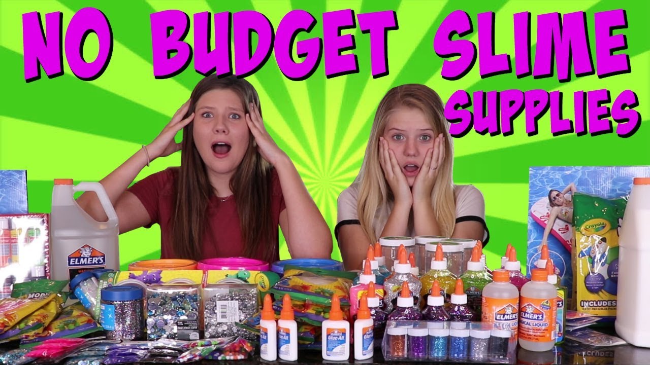 NO BUDGET SLIME SHOPPING CHALLENGE || Taylor and Vanessa - YouTube