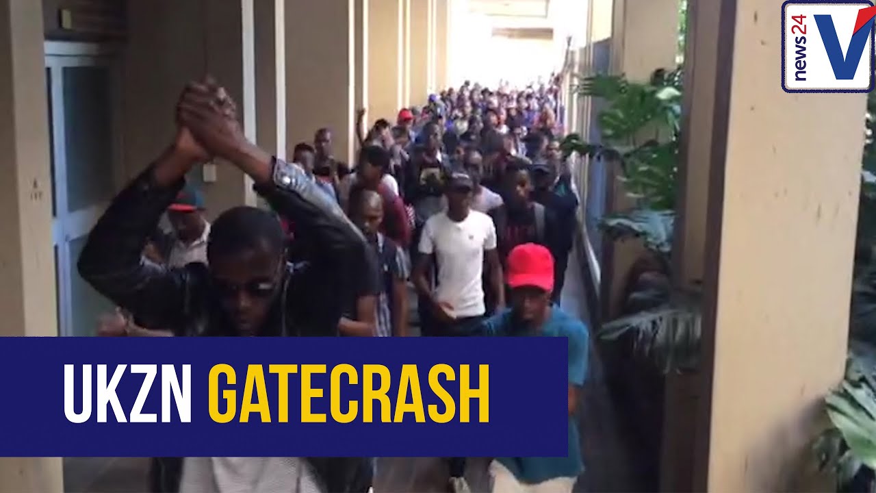 WATCH: UKZN students march through campus mobilising support - YouTube