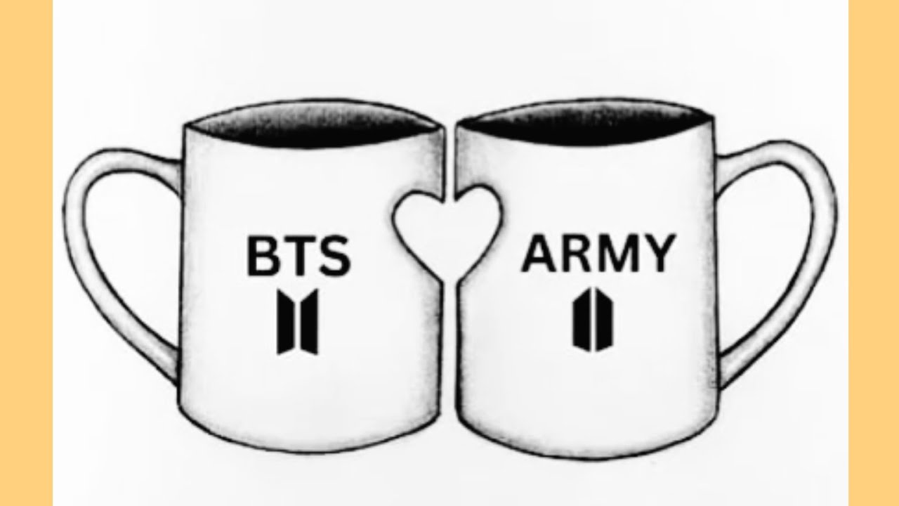 Easy Drawing/BTS Drawing-step by step/How to draw a Bts Army-Drawing ...