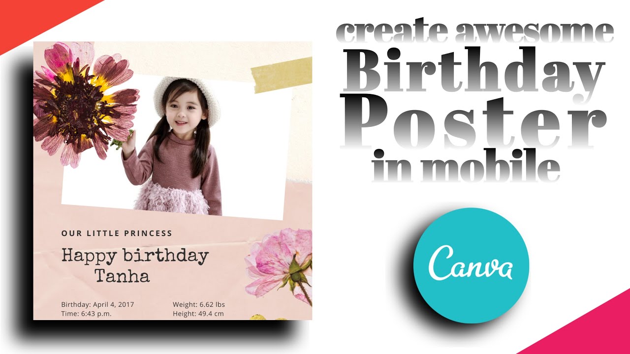 Create a awesome birthday poster in canva | birthday poster | Mr ...