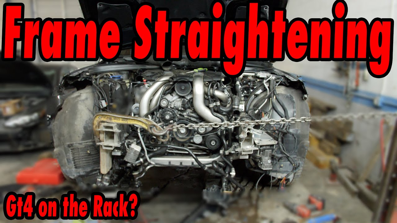 Fixing Bent Mercedes S500 Frame Rails on the Frame Rack. Rebuilding ...