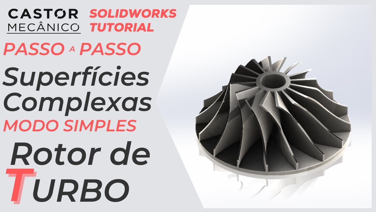 Como usar Superfícies no SolidWorks | Rotor de Turbo | Solidworks ...