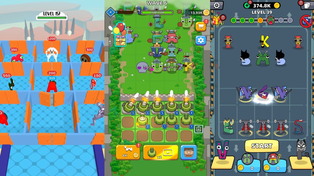 Alphabet Lore Room Door Maze | Game Merge Alphabet Defens Battle ...