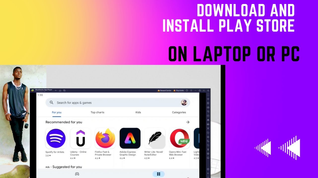 How to download and install Play Store on laptop or PC and download ...