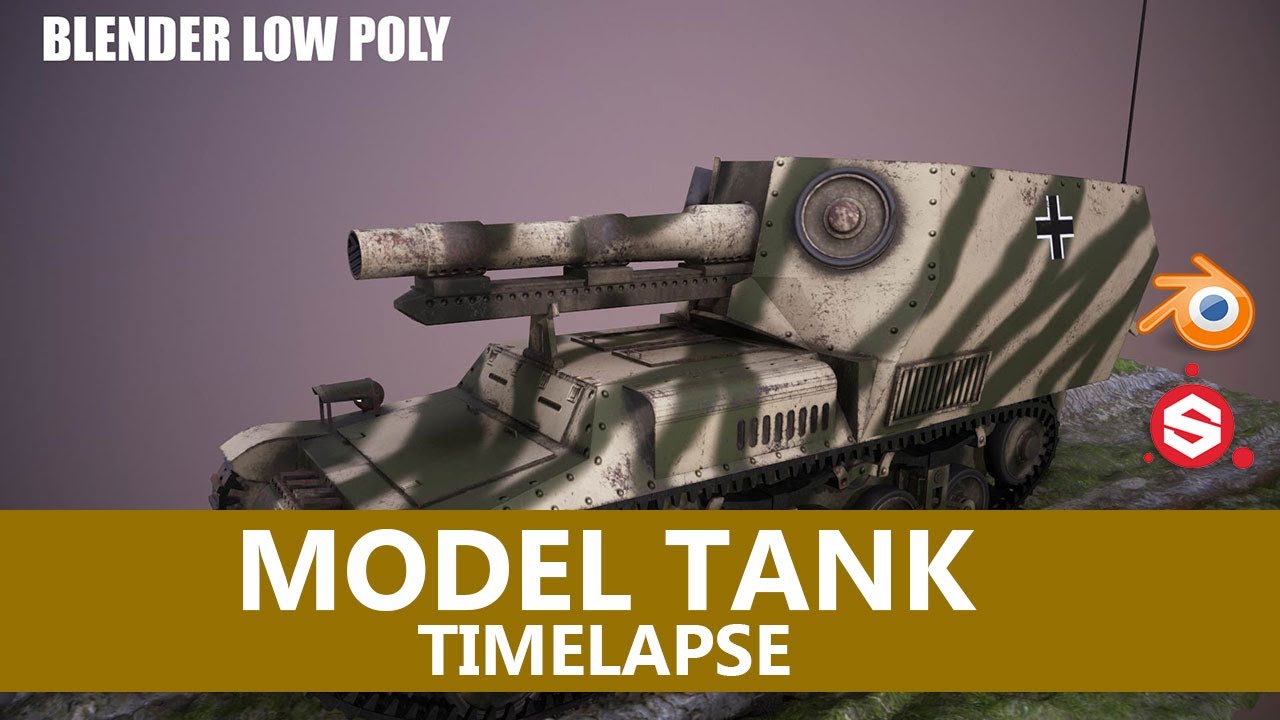 Time Lapse modelling Tank in Blender 2.8 | Blender Lowpoly - YouTube