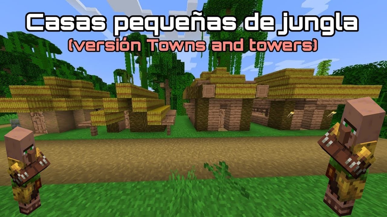 Cómo HACER 👉 LAS CASAS PEQUEÑAS de ALDEA de JUNGLA en MINECRAFT (TOWNS ...