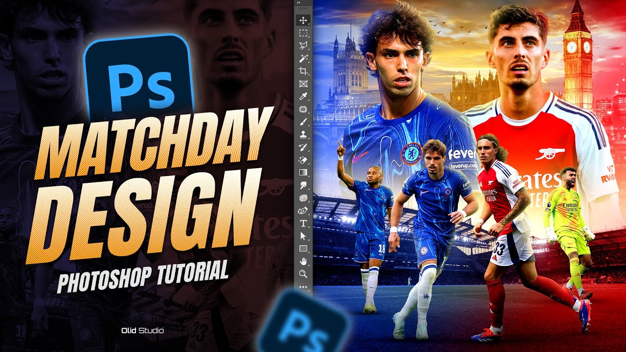 Chelsea vs Arsenal | Matchday Poster Design Tutorial | Photoshop - YouTube