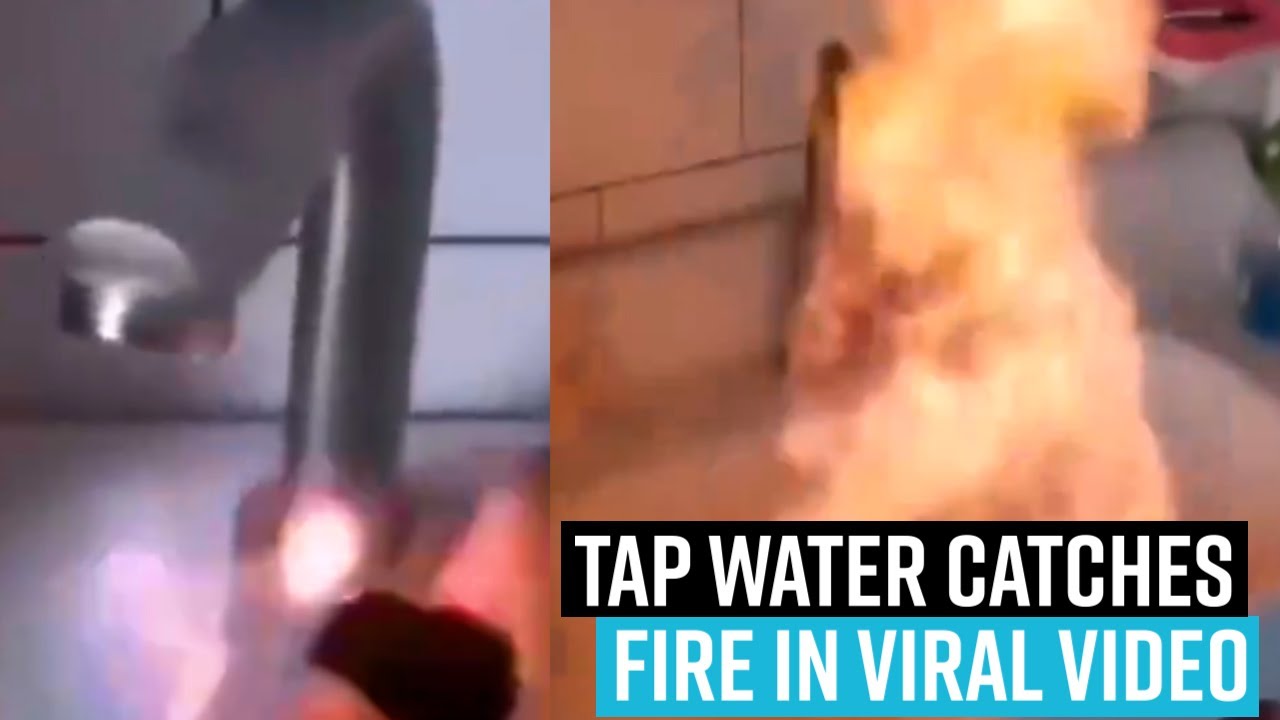 Tap water catches fire in China - YouTube