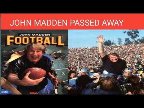 NFL COACH JOHN MADDEN RIP || JOHN MADDEN DEATH NEWS - YouTube
