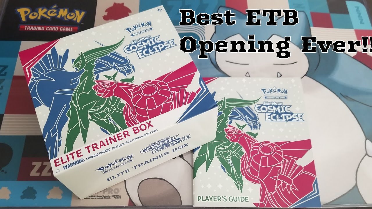 Best Pokemon SM Cosmic Eclipse Elite Trainer Box Opening ETB TCG 8x ...