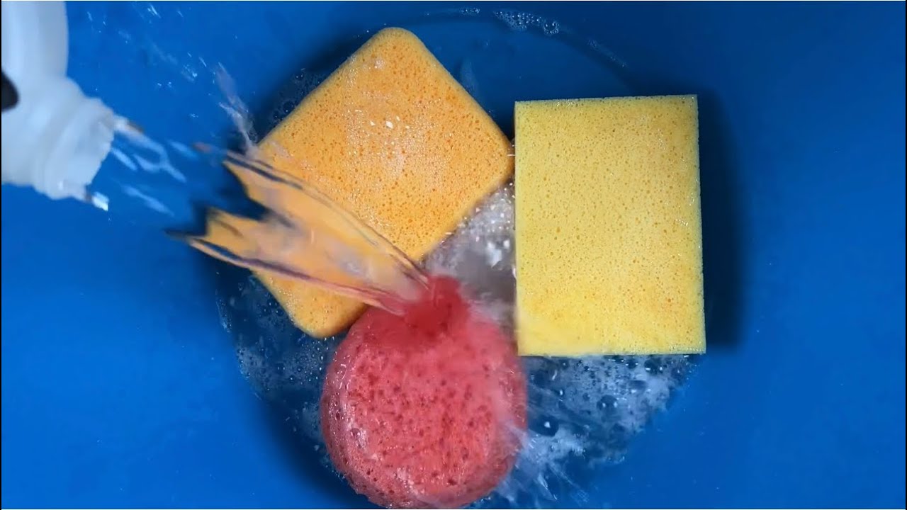 ATHOS PEPPERMINT NON-TOXIC CLEANER 🍃 ASMR SPONGE SQUEEZE 🤗 - YouTube