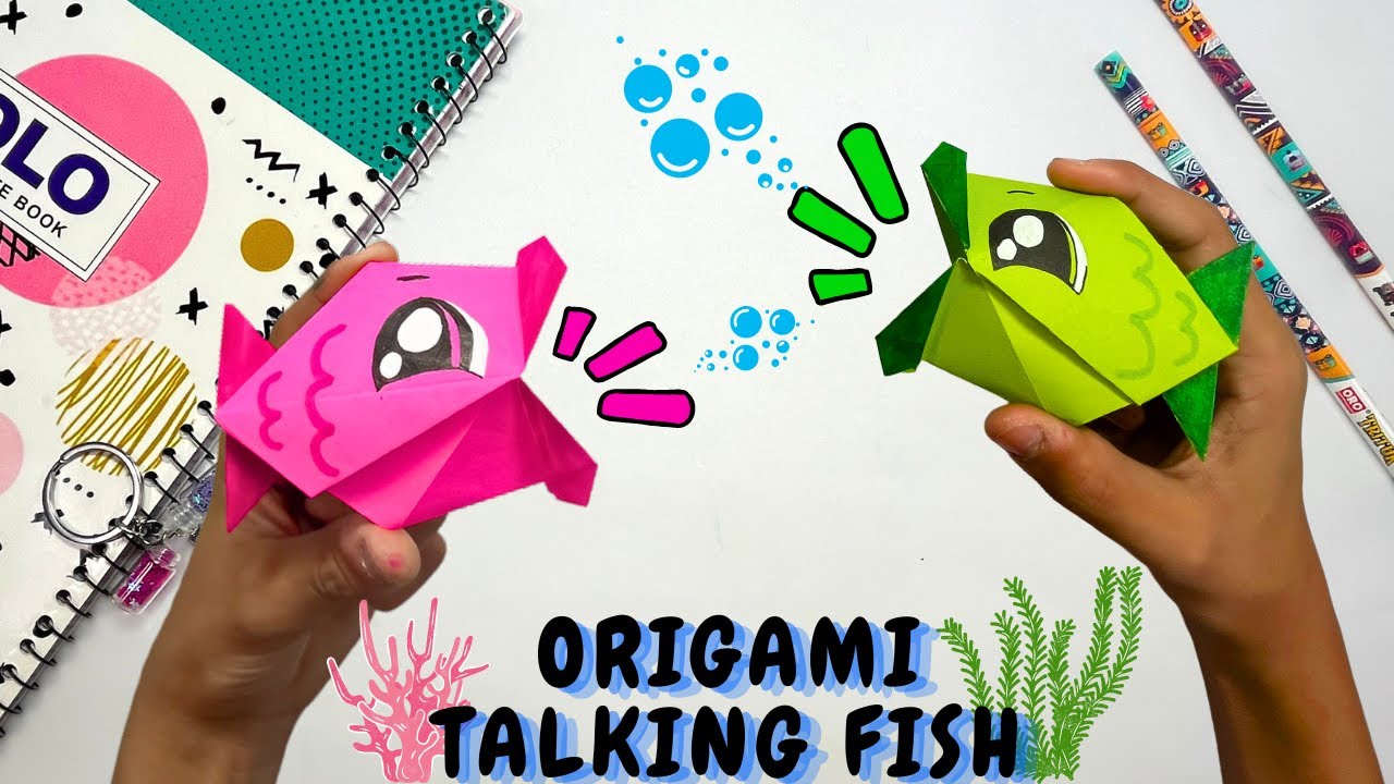 DIY 3d Talking Paper Fish Easy |Origami Paper DIY Talking Fish | DIY ...