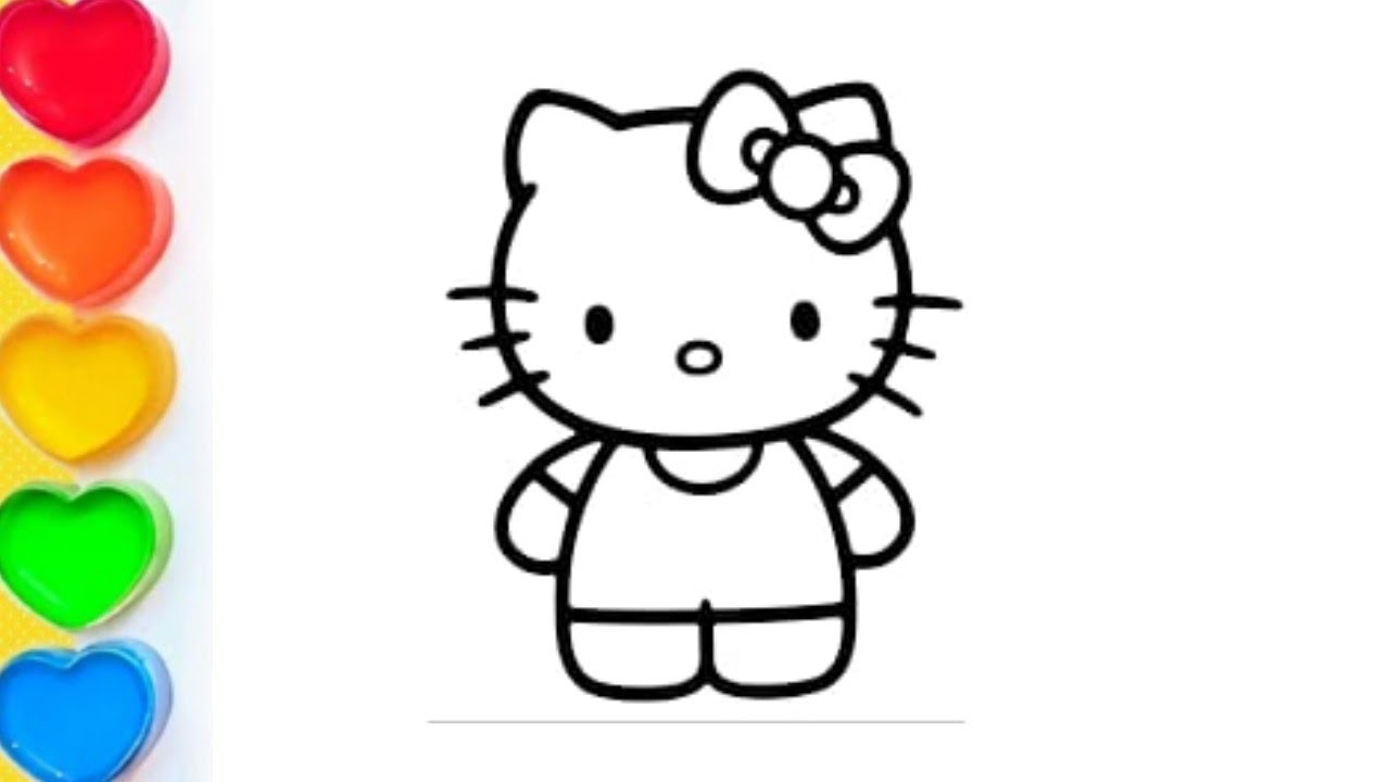Hello Kitty Drawing, Coloring, Painting for Kids and Toodlers | - YouTube