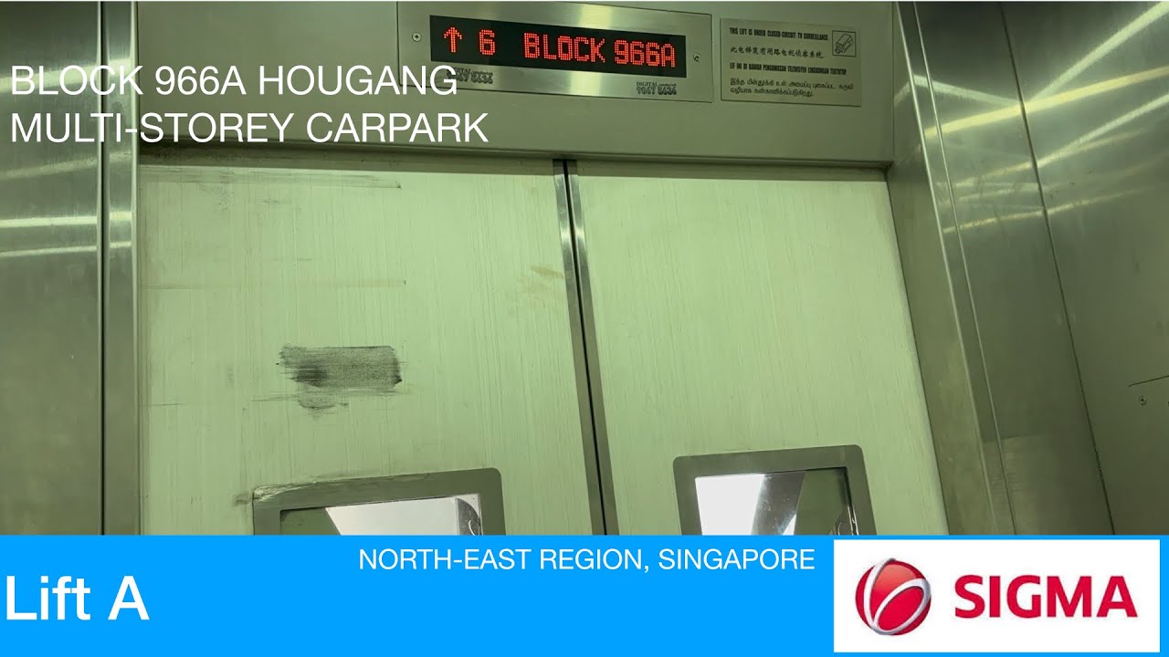 HDB Block 966A (MSCP) Hougang || Sigma Elevator 🚘 - YouTube