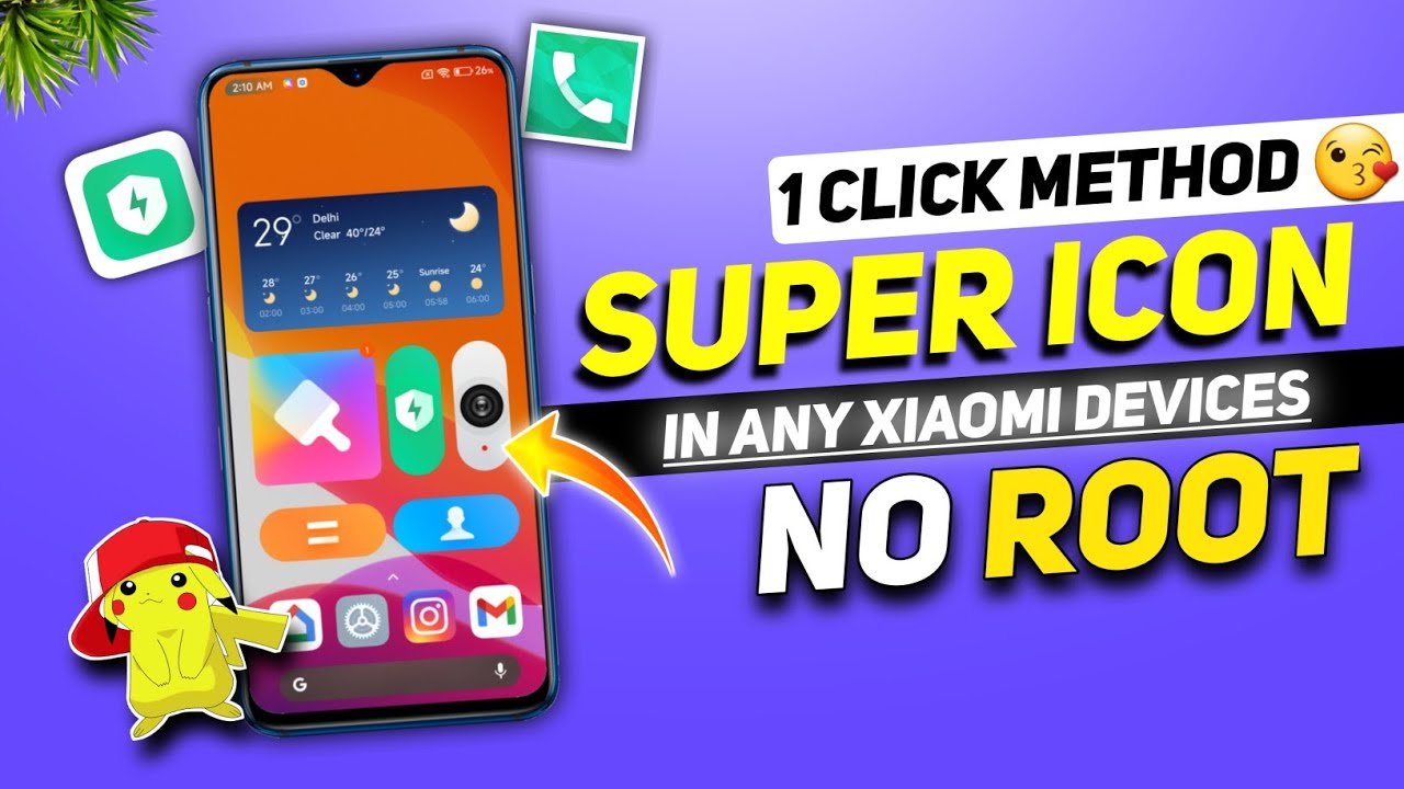 Enable SUPER ICONS 🤩 In MIUI 14 On Any XIAOMI DEVICES " NO ROOT " - YouTube