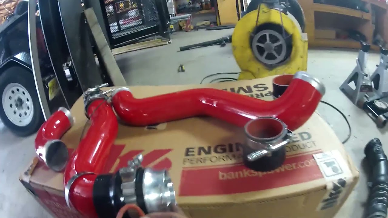 2017-2019 L5P Banks Boost Tubes Duramax install Charge Air Cooler - YouTube