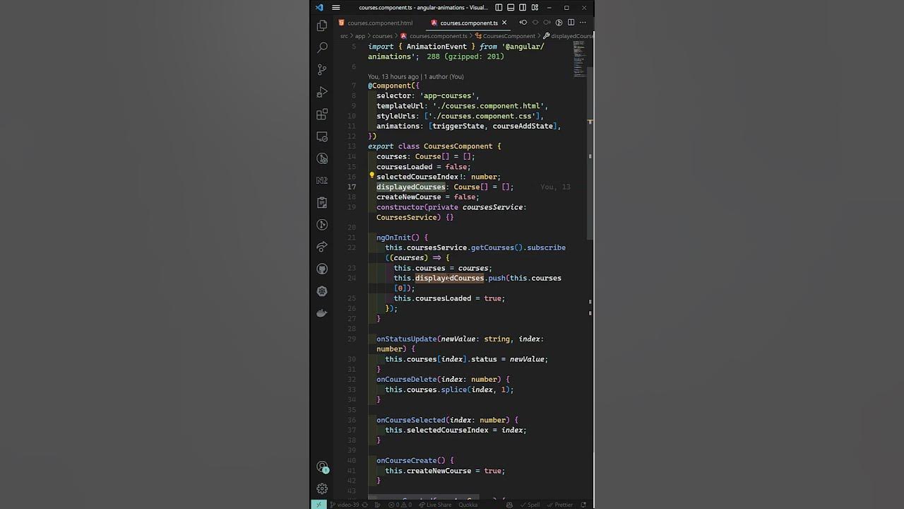 Animate The Staggered List One By One In Courses Angular Leelawebdev Angular16 Youtube