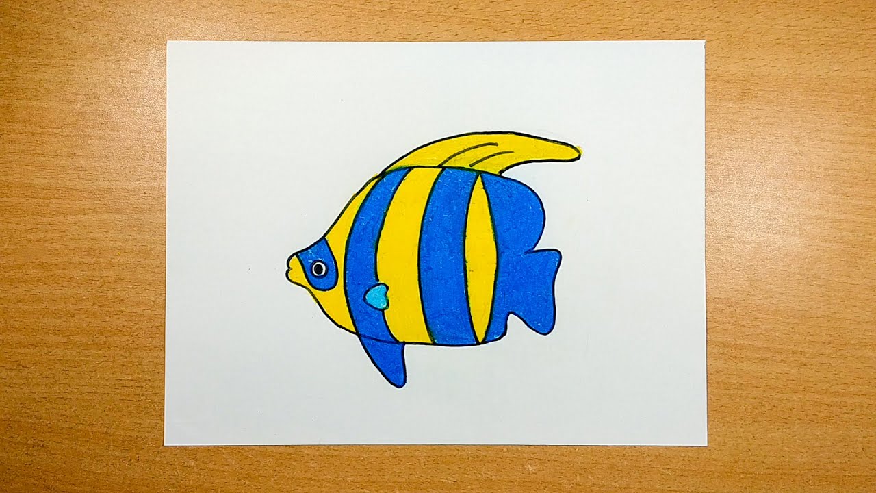 Dewdrop Art Room Presents - How to draw Angel Fish for kids : step by ...
