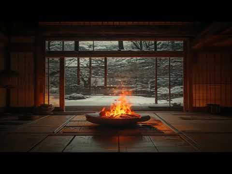 Edo Dönemi Kyoto'da Bir Kış Gecesi | Kar Altında Gion | Uyku İçin Tarih 1 Saat