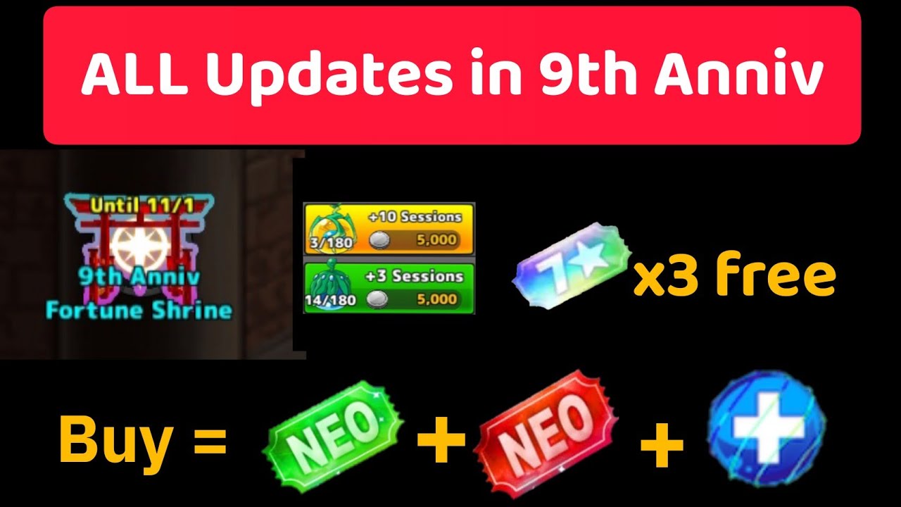 Neo monster All updates in 9th Anniversary - YouTube