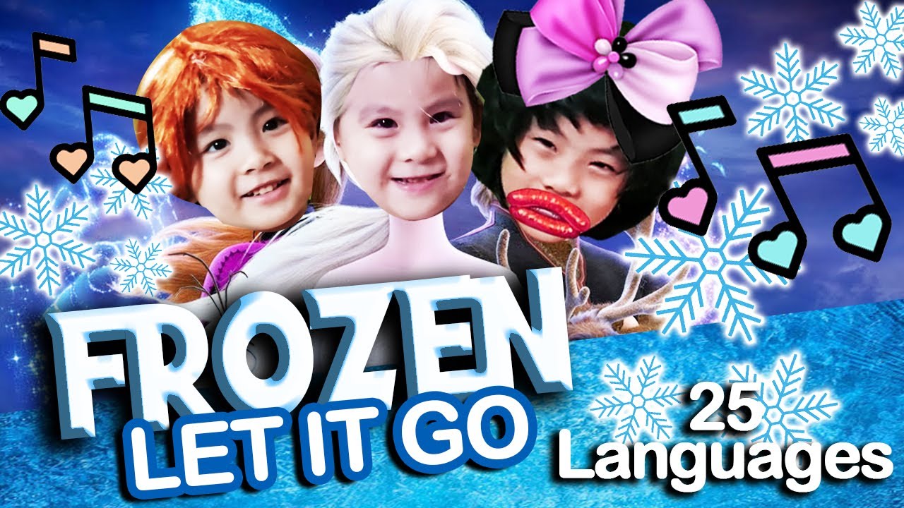 Let It Go Funny Kids 25 Languages Version | Fun Kids Dance Disney Song ...