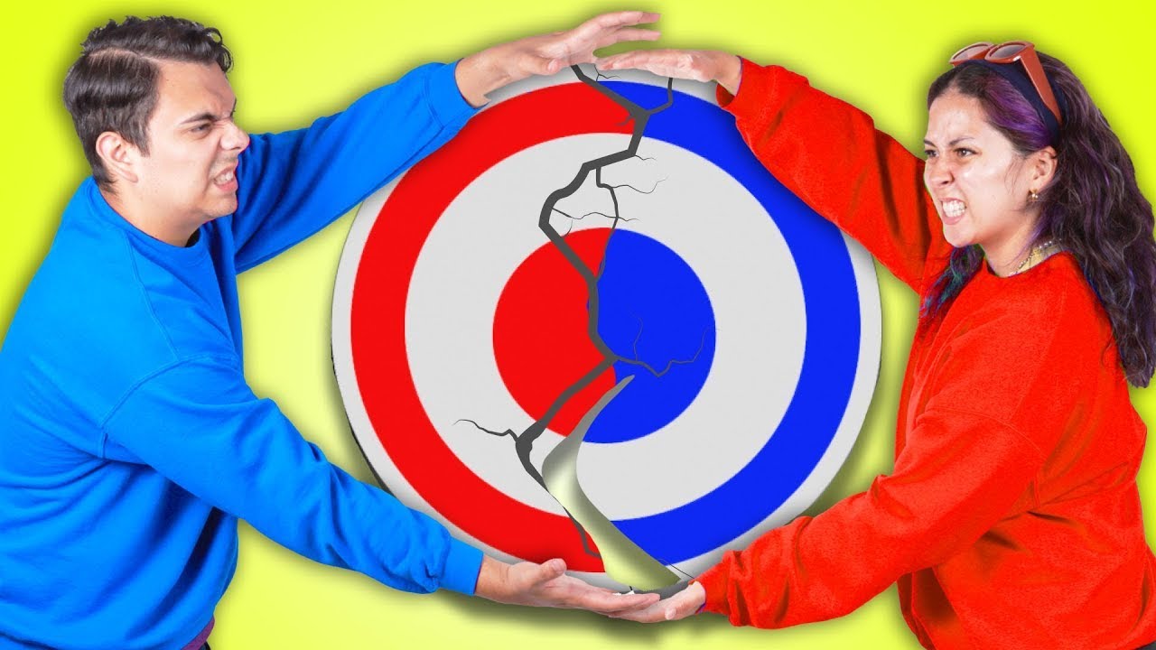 RED VS BLUE CHALLENGE | EATING & DECORATING ONLY 1 COLOR IN 24 HOURS BY ...