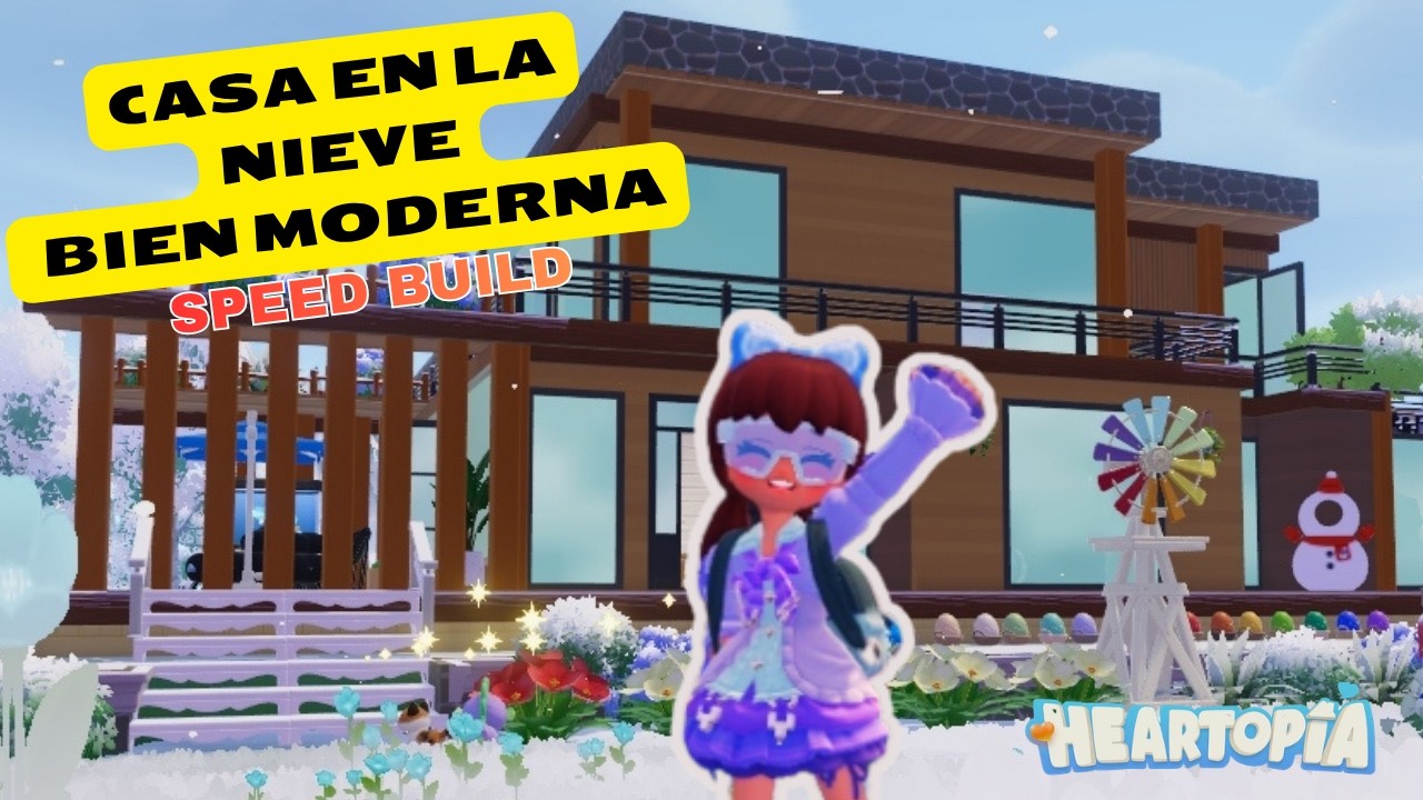 Cómo hacer una casa moderna. Speed Build en Heartopia #heartopia # ...