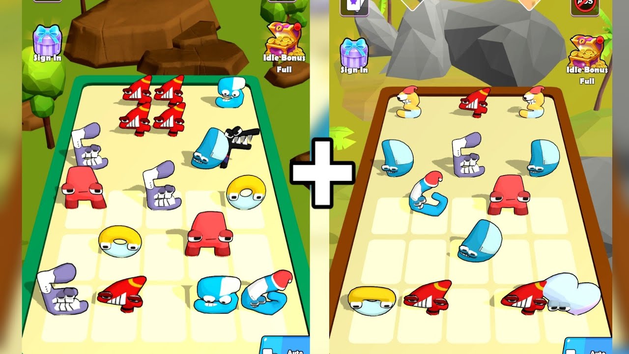 Merge Alphabet : Fusion Rainbow 🔵🔵 Merge Alphabet Gameplay ...