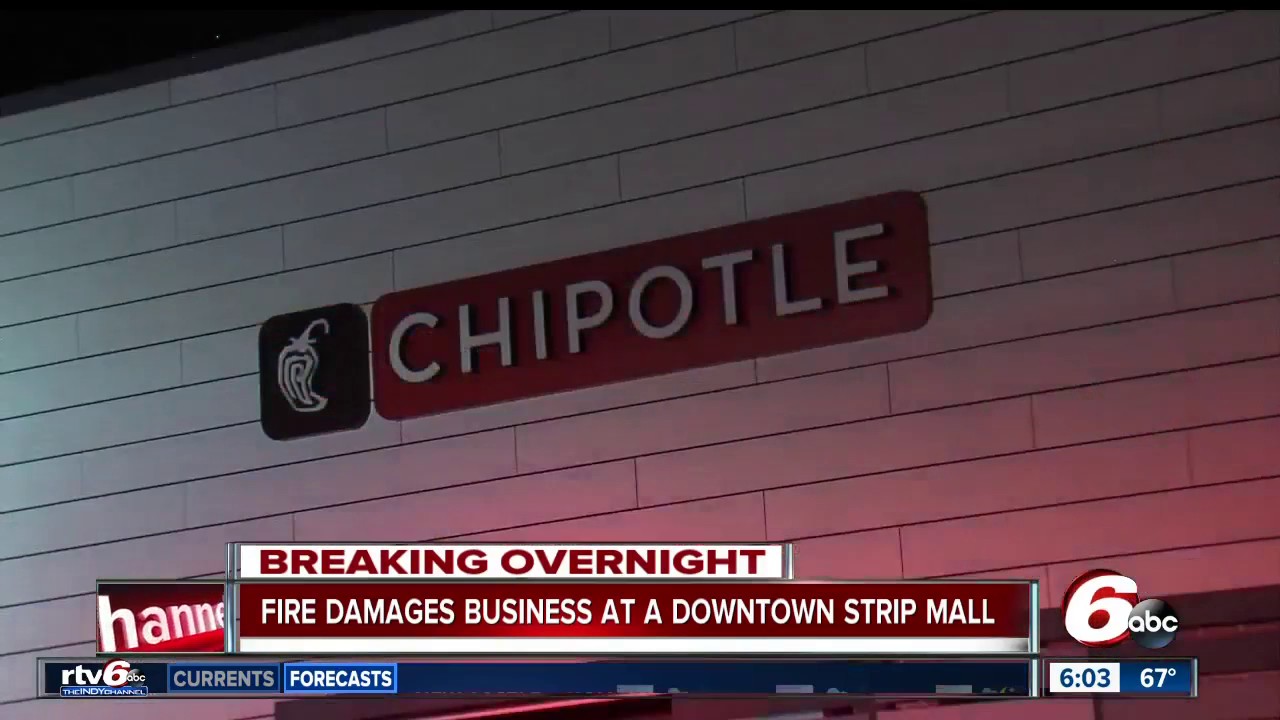 Chipotle, Jimmy Johns restaurants near IUPUI damaged in fire - YouTube