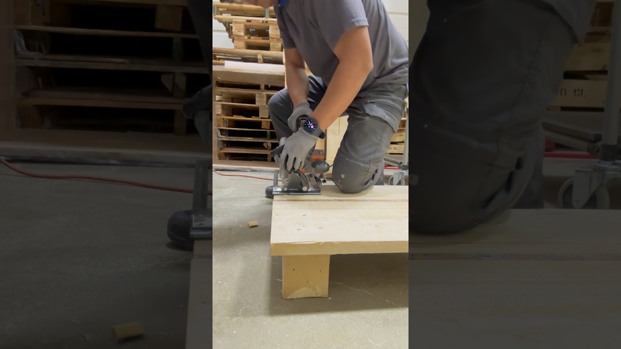 circular saw, cutting 1inch edge - YouTube