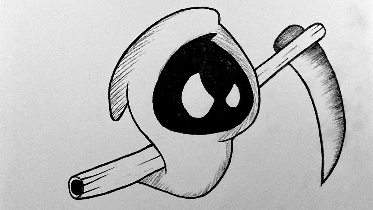 How To Draw a Cute Grim Reaper | Easy Halloween Drawing - YouTube