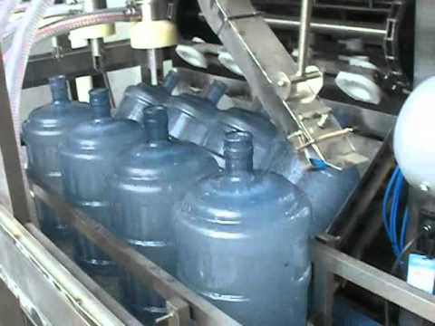 5 gallon automatic bottle washer filling capping and labeling line ...
