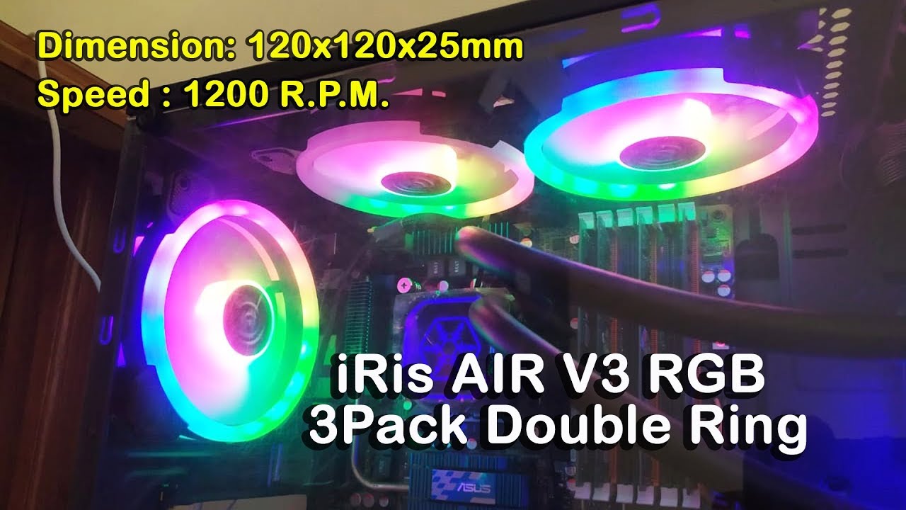 Unboxing iRis AIR V3 RGB 3Pack Double Ring With Controller and Remote ...