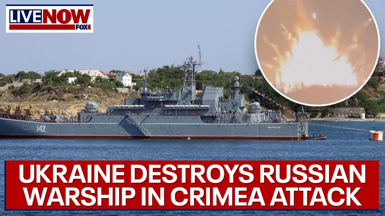 Russian warship destroyed by Ukraine in Crimea attack | LiveNOW from ...