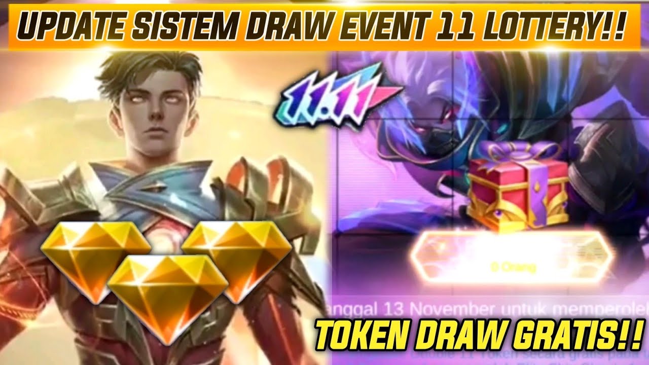 UPDATE !! SISTEM DRAW EVENT 11.11 LOTTERY MLBB | HARGA SKIN GUSION 11. ...